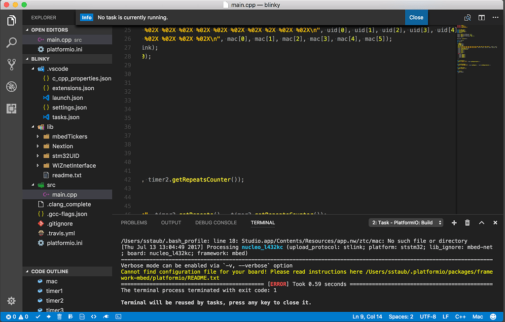 Bugs After The Last Updates With Mbed Framework Platformio Core Platformio Community 