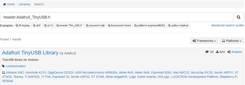 Include Path Problem With Atmelsam Platform And Adafruit Tinyusb Library Platformio Community 1303