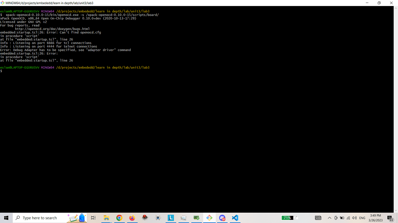 OpenOCD error on debug initialization - Debugging - PlatformIO Community