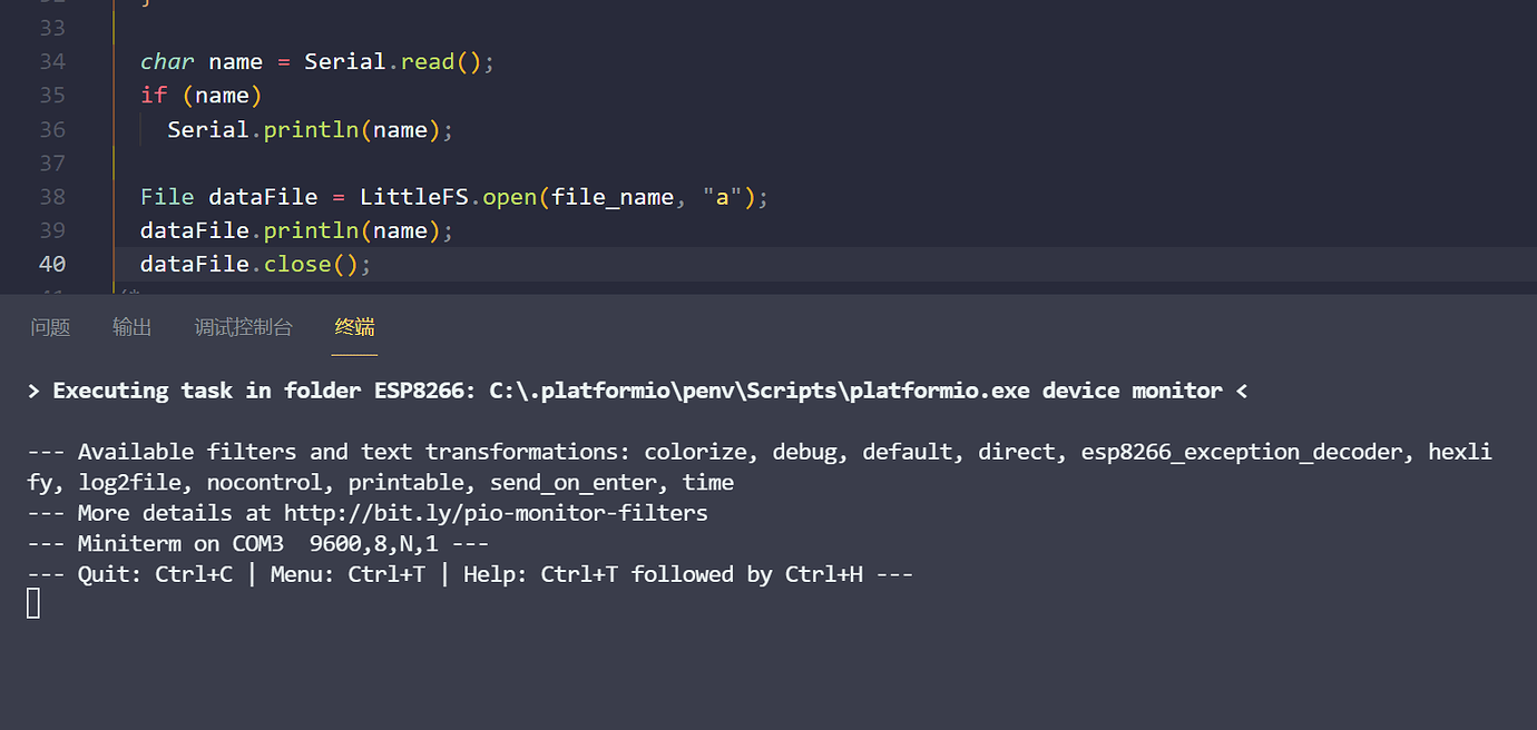 No feedback in platformio's seiral monitor - PlatformIO Community