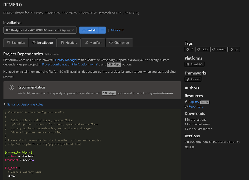 Library version/revision identification issue - Libraries - PlatformIO ... Library version/revision identification issue - Libraries - PlatformIO ...