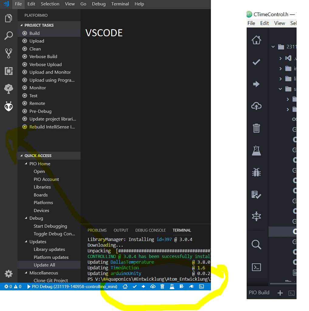 Why is there no action GUis in VSCode Activity Bar - PlatformIO Community Why is there no action GUis in VSCode Activity Bar - PlatformIO Community