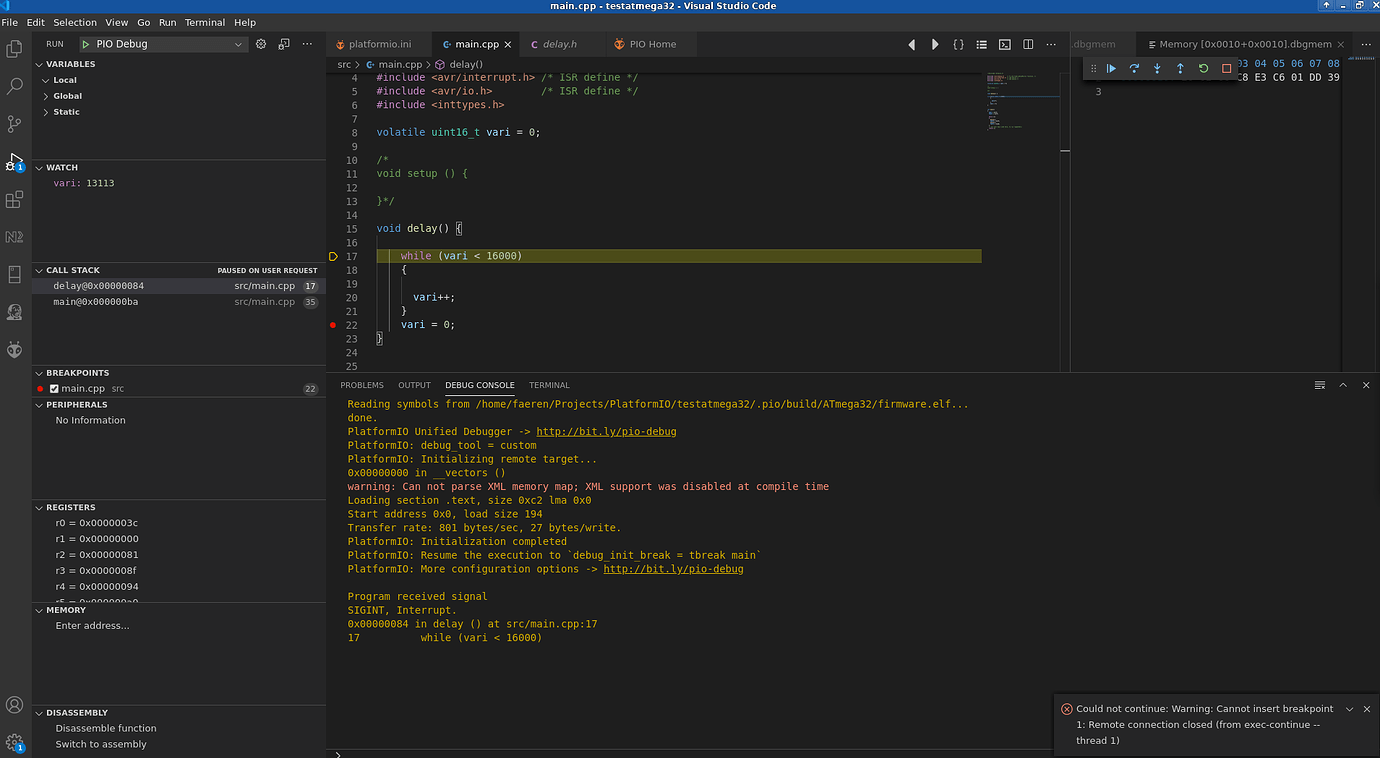 Atmega32 debugging with avarice and avr-gdb - Ideas - PlatformIO Community