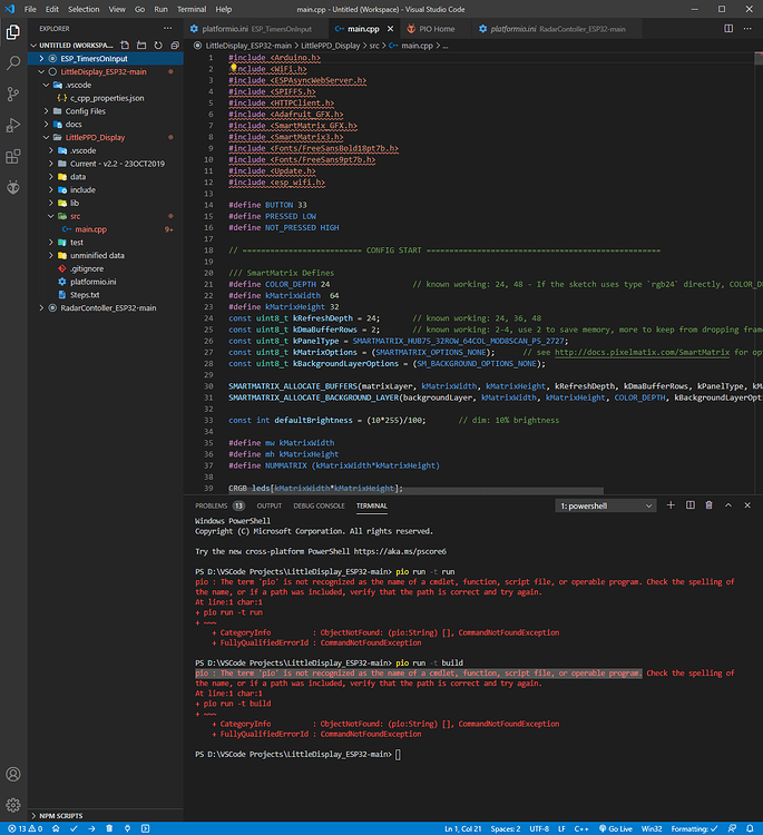 Pio : The term 'pio' is not recognized as the name of a cmdlet ...