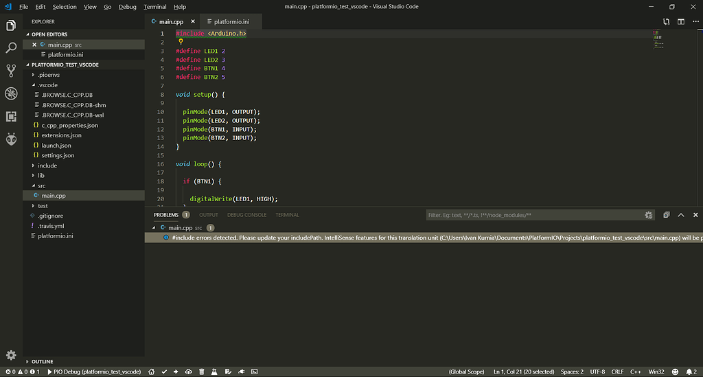 Fuzzy Intellisense Error Building Is Fine Platformio Community 