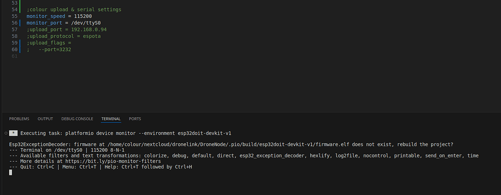 No Serial Coms With Esp32 With Vscode And Platformio Development Platforms Platformio Community