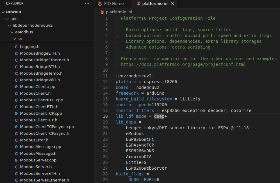Lib Deps Header Files Not Found Despite Deep Platformio Community